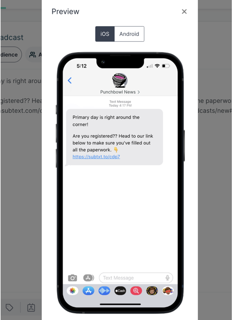 Let’s start with the New Broadcast Tab